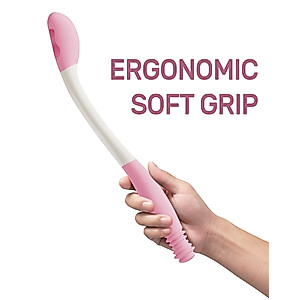Vammcht Toilet Aids for Wiping, Long Reach Comfort Bottom Buddy Wiping Aid for Toileting, Butt Wiper for Obesity People Disabled Elderly Pregnant Surgery Recovery Handicap Accessories Pink