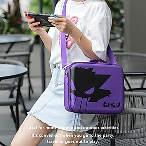 Switch Carrying Case Compatible with Nintendo Switch / Switch OLED, Professional Full Protection Travel Bag with Removable Strap for All Nintendo Switch Console Pro Controller Accessories