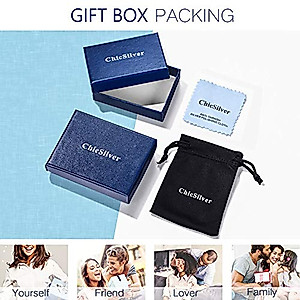 ChicSilver 9MM Simple Small Black Stud Earrings 925 Sterling Silver Star Earrings Hypoallergenic Black Earrings for Women Sensitive Ears