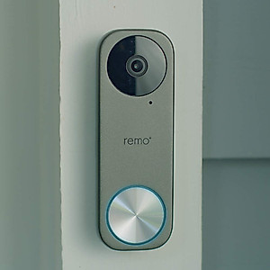 Remo+ RemoBell S WiFi Video Doorbell Camera with HD Video, Motion Sensor, 2-Way Talk, and Alexa Enabled (No Monthly Fees) (Free Cloud Storage)