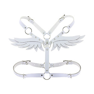 Punk Angel Wing Chest Body Harness Waist Belly Chain Belt Rave Jewelry Accessories Halloween Outfit