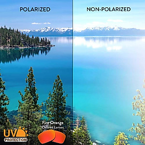 Apex Lenses Polarized Replacement Lenses for Oakley Straightlink OO9331 Sunglasses (Fire Orange)