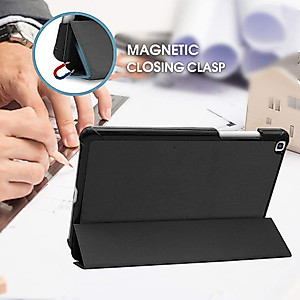 ProCase Slim Case for Galaxy Tab A 8-inch 2019 T290 T295, Light Cover Trifold Stand Hard Shell Folio Case for 8.0 inch Galaxy Tab A 2019 Without S Pen Model SM-T290 (Wi-Fi) SM-T295 (LTE) –Black