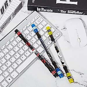 3 Pieces Spinning Pen Rolling Finger Rotating Pen Non Slip Coated 7.87 Inches Spinning Ballpoint Pen with Weighted Ball Gaming Pens for Student Learning Office Supplies, Random Color