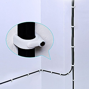 Darller 200 Pack Nail in Cable Clips Ethernet Cable Nails Tacks Clips 7mm for Cat6 Cable - White