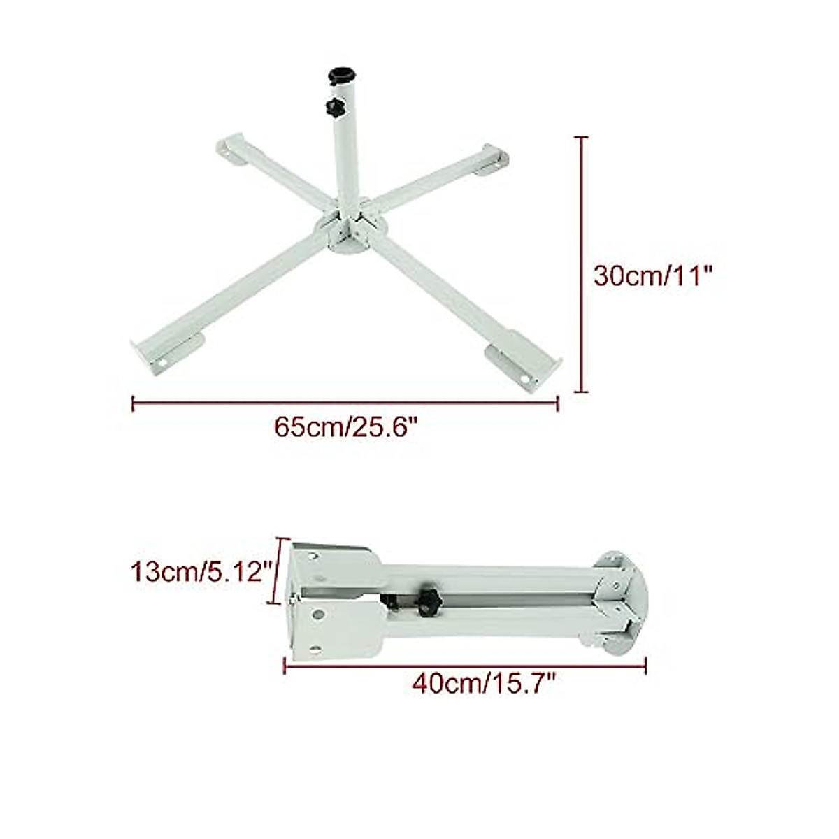 YaeTek Portable Foldable Beach Stand - Patio Umbrella Stand - Beach Umbrella Stand - Outdoor Sunshade Anchor - Adjustable Patio Umbrella Base Holder (Umbrella Base + Water Bag)