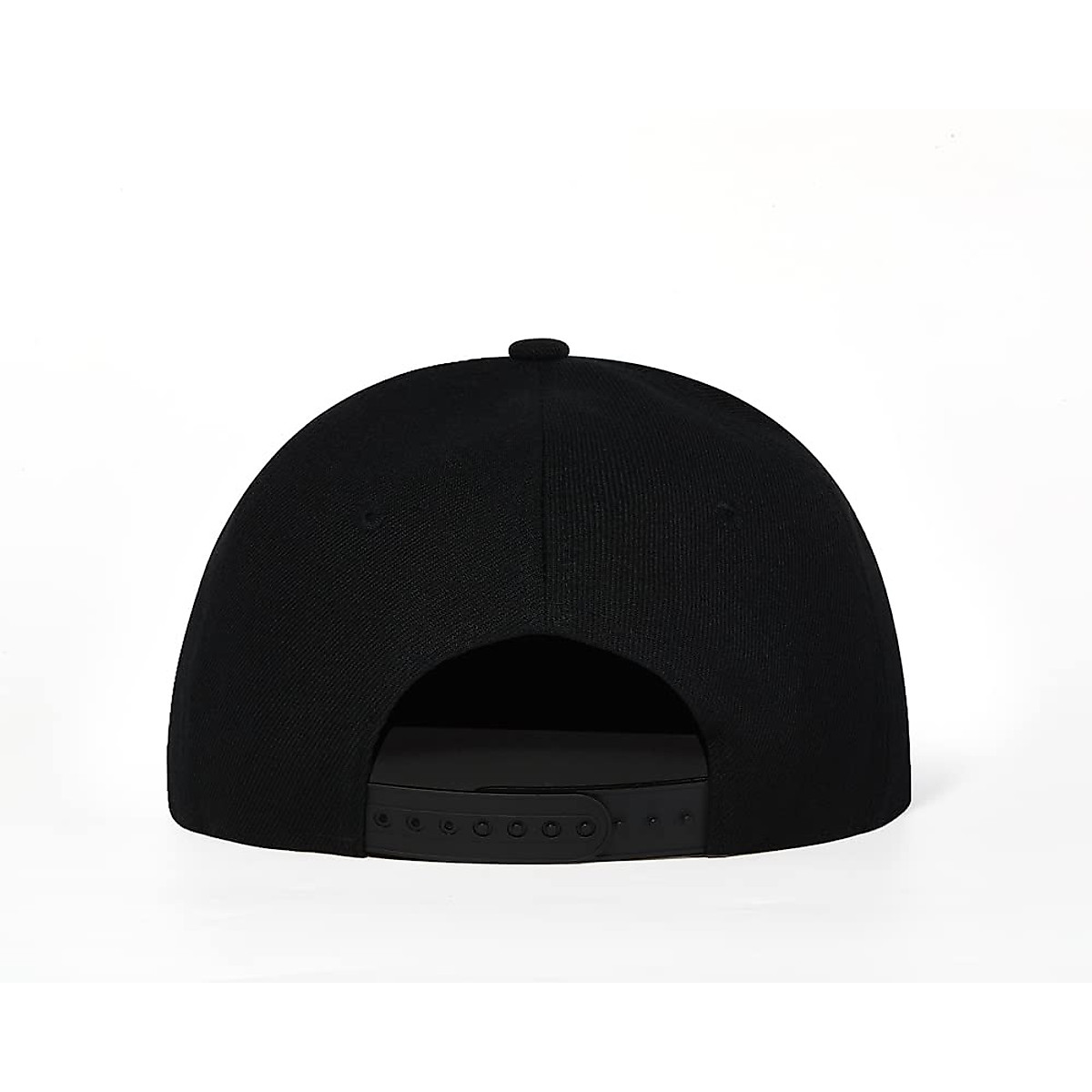 Quanhaigou Men's Black Snapback,Big Teeth Adjustable Baseball Hat 3D Embroidery Cartoon Caps