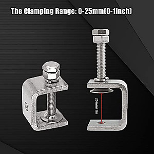 8 Pack Tiger Clamp Heavy Duty C-Clamp with Adjustable Wide Jaw Openings 304 Stainless Steel C Clamp G-Clamp for Woodworking Mount Welding Building Household Desktop