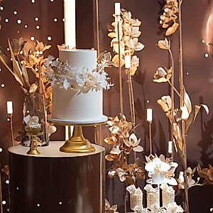 7Pcs Gold Cake Stand Set - Metal Dessert Table Display Stands - Dessert Trays - Tiered Cupcake Holder Display Plates for Tea Party Wedding Birthday Baby Shower Home Decoration (Gold)