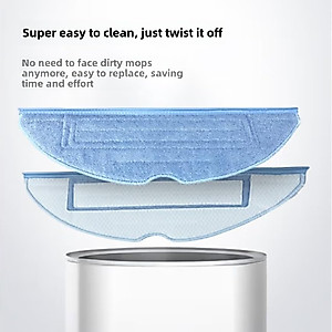 10 Pcs Mop Pads Compatible with Roborock S7,S7MaxV,S7 MaxV Plus Robot Vacuum Cleaner Microfiber Cleaning Solution of Mop Pads Replacement Accessories