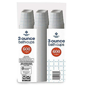 2 pack, 600 count, Dixie 3 ounce, Bath Cups (Designs may vary)