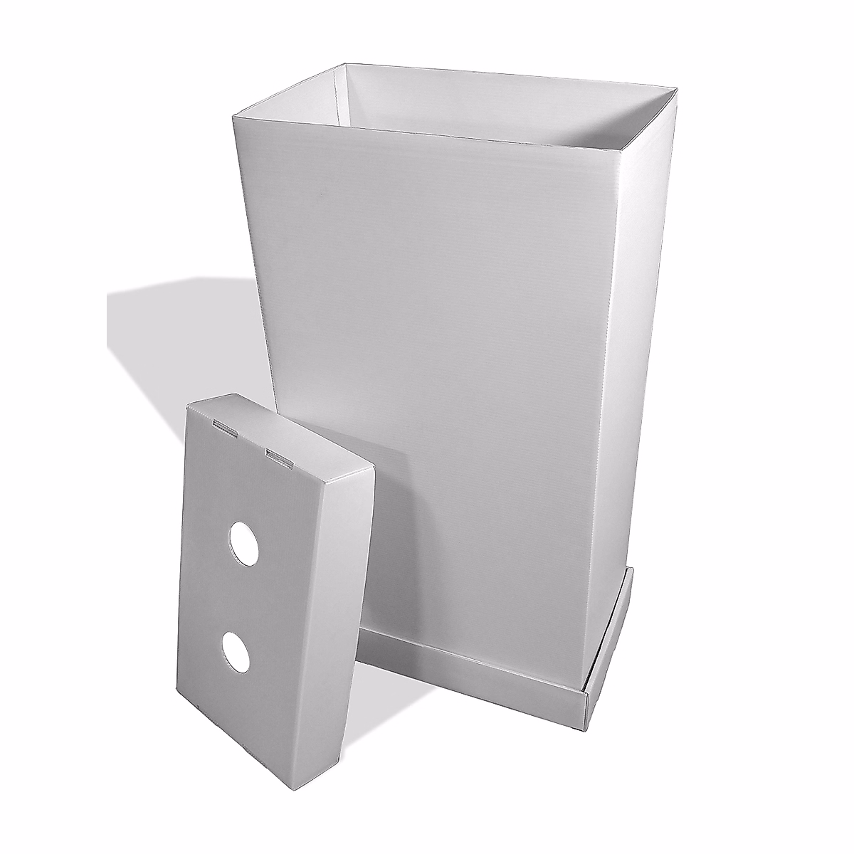 Industrial Strength All Weather 50 Gallon Recycling Box 2 Pack. Corrugated Collapsible Boxes to Collect Recyclable Containers While Camping, Tailgating, Hosting BBQs, Cookouts or Outdoor Parties