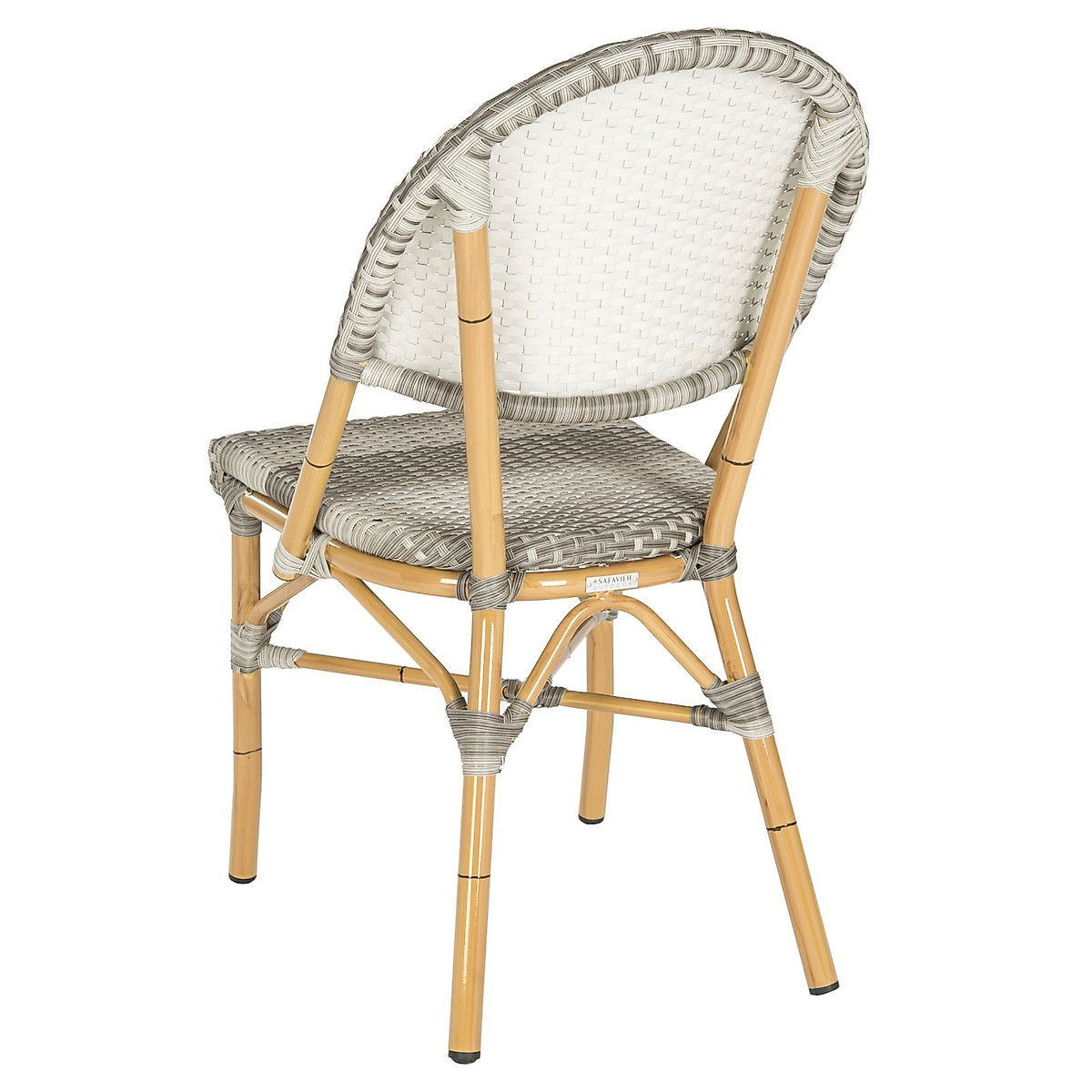 SAFAVIEH Home Collection Barrow Indoor/Outdoor, Set of 2, Brown Stacking Side Chair, 0