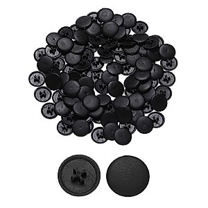 Chironal 200Pcs Colorful Plastic Screw Cap Cover Snap Protective Cap for Car Furniture Decorative Nuts Cover (Black 1)