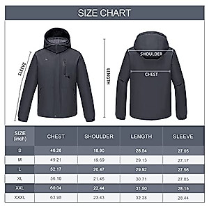 GOLDEN CAMEL Men's Winter Jacket Windproof Ski Snow Jacket Waterproof Thicken Parka Rain Jacket Warm Puffer Coat