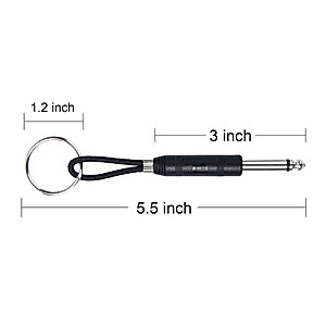 Lokynell Guitar Plug Keychain,4 Pcs for Marshall JCM800 Key Holder, for Fender Amp Jack Holder,for marshall Amp jack key holder (Black)