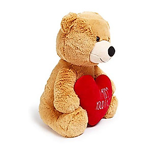JENVIO Teddy Bear Girlfriend – Miss Your Face 12 Inch Plush – Valentine's Day Teddy Bear for Long Distance Gifts, Boyfriend, Miss You Stuffed Animal, Heart