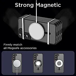 HONGRVWI Magnetic Adapter Ring，Qi-Enabled Devices and Snap/Snap+ Wireless accessorie，Includes 2 Magnetic Rings and 2 Auxiliary Installation Tools，Works with iPhone, Android, Samsung Phones (Black)