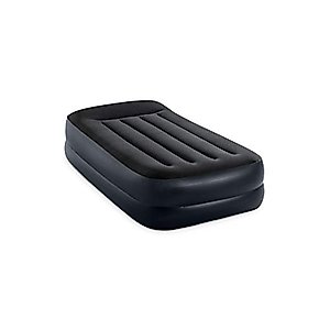 Intex Dura-Beam Standard Series Pillow Rest Raised Airbed w/Built-in Pillow & Internal Electric Pump, Twin