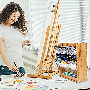 ShellKingdom Wooden Desk Organizer, Desktop Stationery Holder for Pen Pencil Markers, Makeup Brushes, Lipsticks Storage, with 13 Compartments for Home Office School