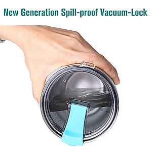 Tumbler Replacement Lids, IHUIXINHE Spill Proof and Splash Resistant Lid for Rambler, Ozark Trail, Rtic, BPA Free & Straw Friendly (30 Oz)