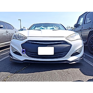 iJDMTOY Blue Track Racing Style Tow Hook Ring Compatible with 2010-2016 Hyundai Genesis Coupe 2-Door, Made of Lightweight Aluminum