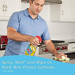 Windex Disinfectant Cleaner - Multisurface Spray Bundle, Includes a 23 fl oz Spray and a 32 fl oz Refill, Works on Kitchen and Bathroom Counters and More, Citrus Fresh Scent