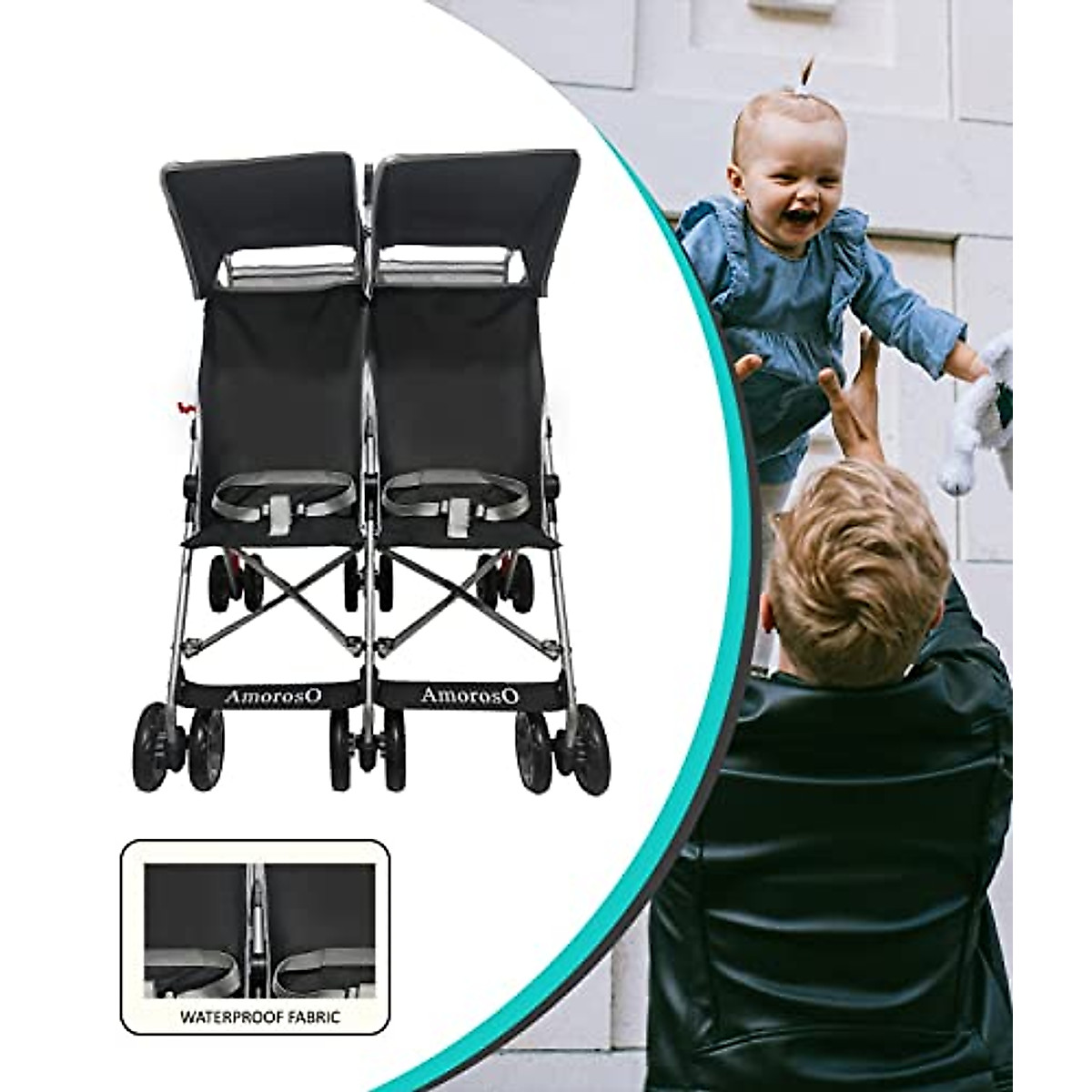 Amoroso Twin Umbrella Stroller