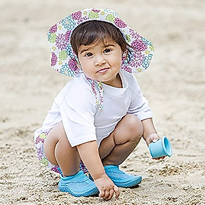 i play. by green sprouts baby girls Ruffle Snap Reusable Absorbent Swimsuit and Toddler Swim Diaper, White Zinnia, 5T US