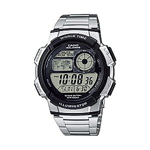 Casio Men's AE1000WD-1AVCF Silver-Tone Digital Watch