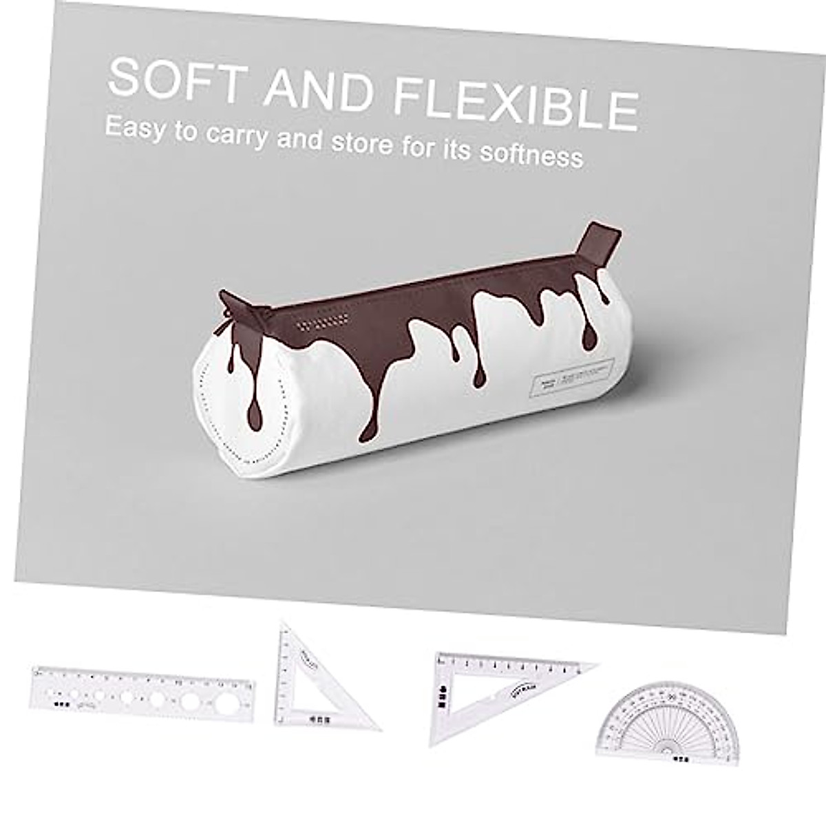 Operitacx 4 Set Clear Ruler Math Protractor Straight Ruler Triangular Ruler Geometry Ruler Ruler Suit Tools for Rulers Plastic Ruler Stationery Unisex to Draft