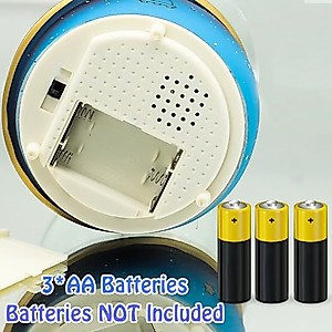 Snow Globe Astronaut Christmas Snow Globes for Kids with Automatic Snow, Music, Colorful Lights (Blue)