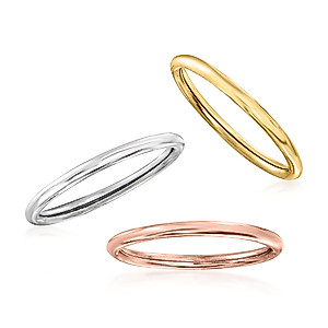 Ross-Simons 14kt Tri-Colored Gold Jewelry Set: 3 Polished Rings. Size 7