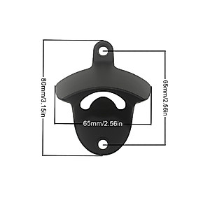 Luwanburg Stainless Wall Mount Beer Bottle Opener Screw in Bottle Cap Opener Black
