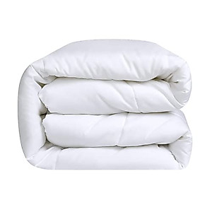 JOLLYVOGUE Down Comforter King Size, Down Duvet Insert for All Season with Corner Tabs ＆ Box Stitched Quilted White(102x90 Inches)