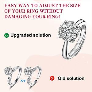 12 Pack Ring Sizers for Loose Rings - 4 Sizes Clear Silicone Ring Size Adjuster, Invisible Ring Guard, Spiral Resizer, and Tightener Spacer, Non-Slip Fit, Adjustable and Comfortable, for Women and Men