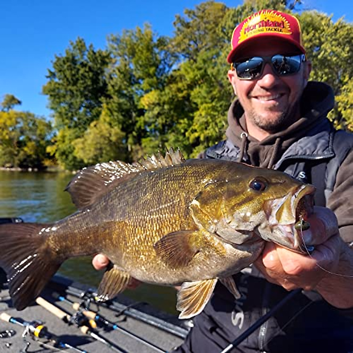 Northland Fishing Tackle Elite Series Finesse Football Jig for Bass Fishing, Black, 3/8 Oz 1/0 Hook, 3/Card