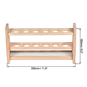 uxcell Wooden Test Tube Holder Rack 6 Wells for 100ml Centrifuge Tubes