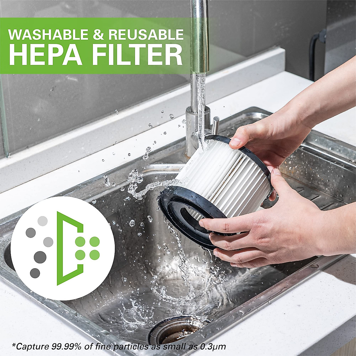 Greenworks 24V 3-Gallon Cordless Shop Vacuum with Hose, Crevice, Floor Nozzle, Battery and Charger Not Included, Wet/Dry (Tool Only), Green