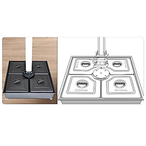 EliteShade USA 9FT Patio Umbrella Replacement Covers 8 Ribs Market Umbrella Canopy Cover (CANOPY ONLY) (Rust)