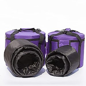 YongFei Purple Heavy Duty Sponge Padded Crystal Singing Bowl Case for 6-12 inch 8-14inch Sound Bowls… (6-12inch 2pc bag)