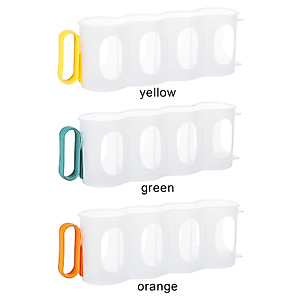 OJDXDY 3Pack Portable Soda Can Organizer for Refrigerator 4 Section Fridge Organizer Bins with Handle Clear Plastic Freezer Drink Beverage Holder Dispenser Beer Can Holder Fridge Storage Sliding Rack