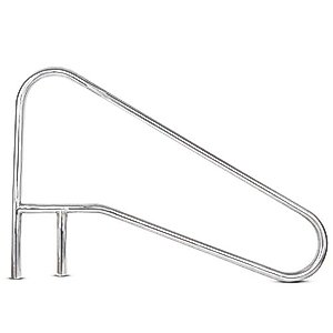 KUAFU Pool Handrail Grab Rail 49.5"X35.5" Swimming Pool Bend Handle Stair Rail 300lbs Load Capacity for Inground Pool 304 Stainless Steel