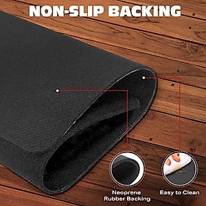 LIVABIT – 12” X 36” inch Gunsmith Cleaning Tool Work Bench - Non-Slip and Oil Resistant Neoprene Gun Mat - 4 mm Thickness - Compatible with Rifles and Small to Large Pistols – Black