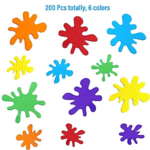 Framendino, 200 Pieces Paint Splatter Confetti Party Decorations
