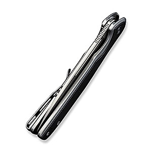 CIVIVI Voltaic Folding Knife 3.48-in Silver Bead Blasted 14C28N Blade Stainless Steel Handle with G10 Inlay Nested Frame Lock Pocket Knife EDC Knife C20060-2