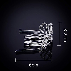 Mini 2.56 inchs Rhinestone Tiara Comb Crown for Girls Wedding Bride Prom Birthday Pegeant Prinecess Party
