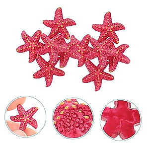 Garneck 10pcs Aquarium Pet Ornament Fish Tank Ornament Bonsai Ocean Animal Wedding Table Decor Mini Sea Stars Crafts Dining Table Decor Miniature Sea Stars Decoration Resin Statuette Beach