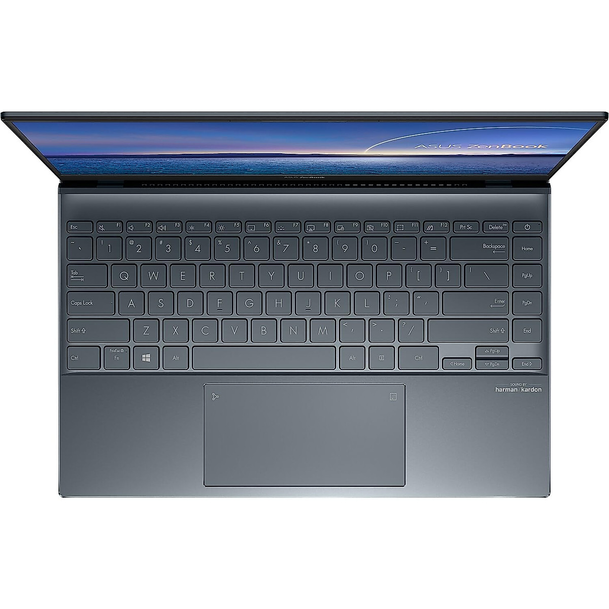ASUS ZenBook 14 Ultra-Slim Laptop 14” Full HD NanoEdge Display, Intel Core i5-1135G7, 8GB RAM, 512GB PCIe SSD, NumberPad, Thunderbolt 4, Windows 10 Home, AI noise-cancellation, Pine Grey, UX425EA-EH51