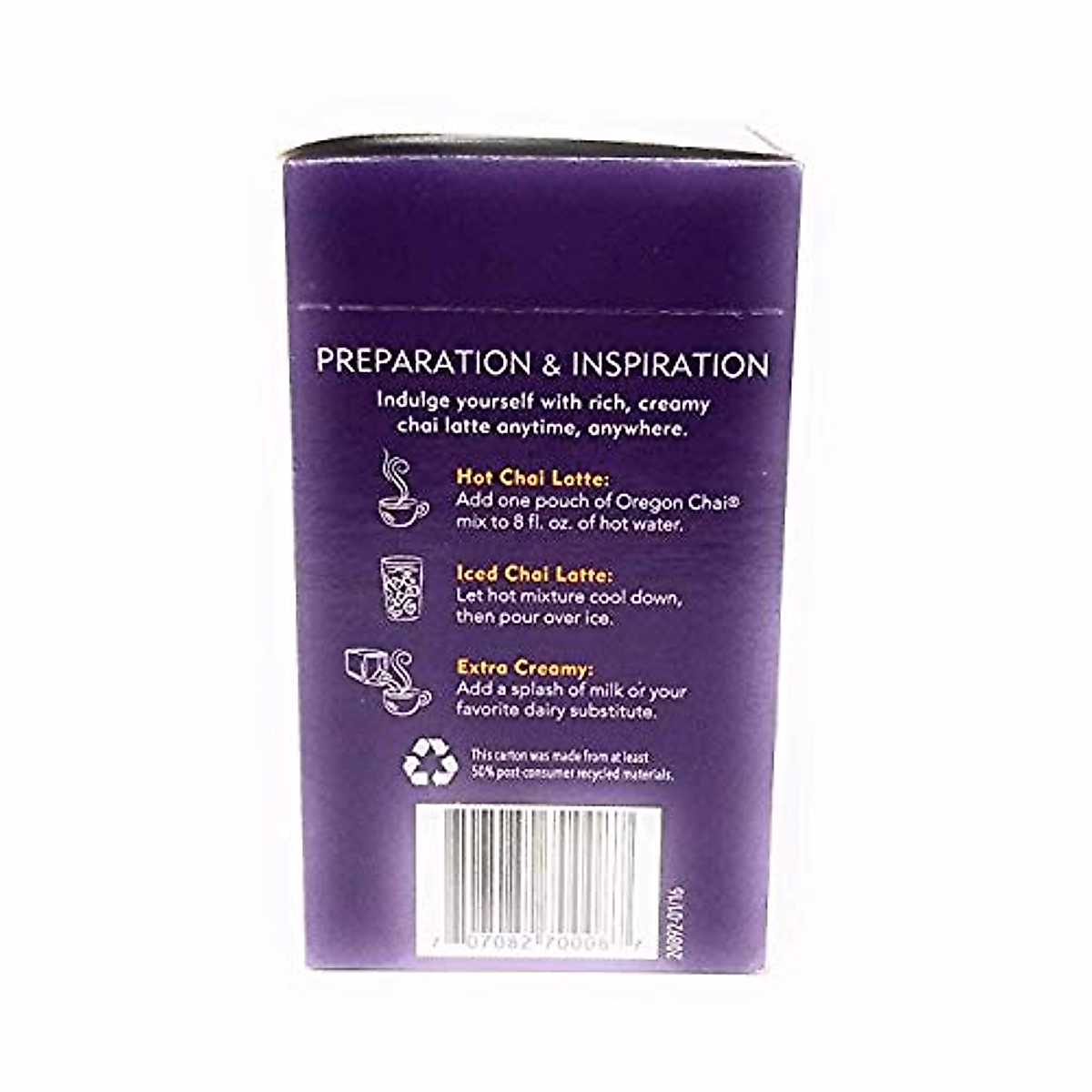 Oregon Chai Original Chai Tea Latte Mix 3 Pack (3 pack, 8 count each) -On the Go Instant Chai Tea Latte Mix - 3 Pack Oregon Chai Tea Mix (24 packets)